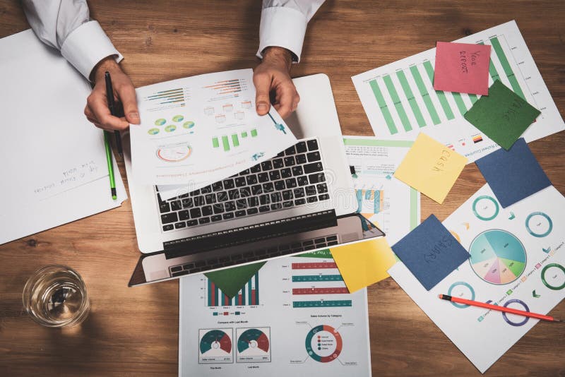 Graphic of Business Financial Data Analysis Chart Stock Photo - Image ...