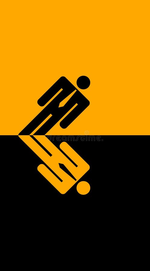 Graphic Businessman Lean Forward Stock Illustration - Illustration of ...