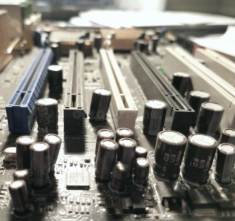 Graphic capacitors stock photo. Image of forefront, computer - 112871202