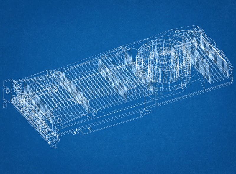 Graphic Card Design Architect Blueprint Stock Photo - Image of modern ...