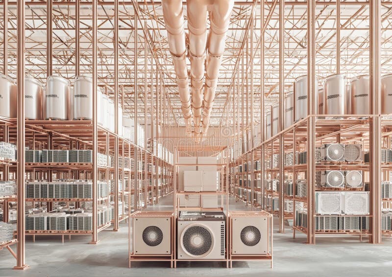 Graphic Card or GPU Rack in Mining Farm Stock Photo - Image of ...