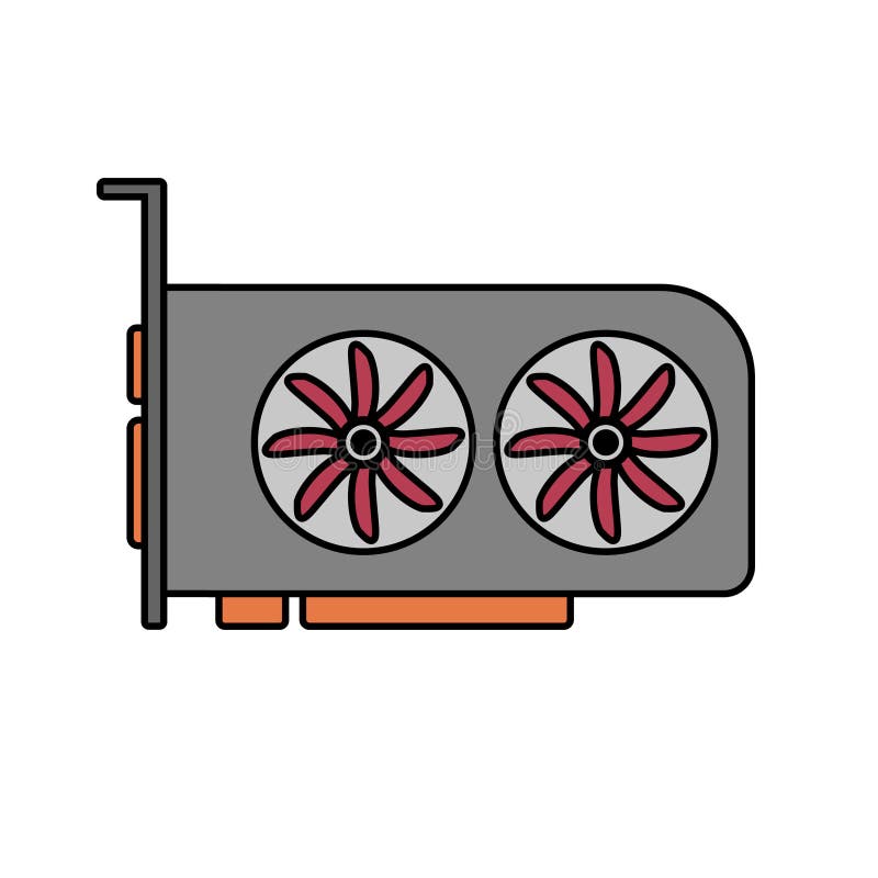 Graphic card icon stock vector. Illustration of white - 271388232