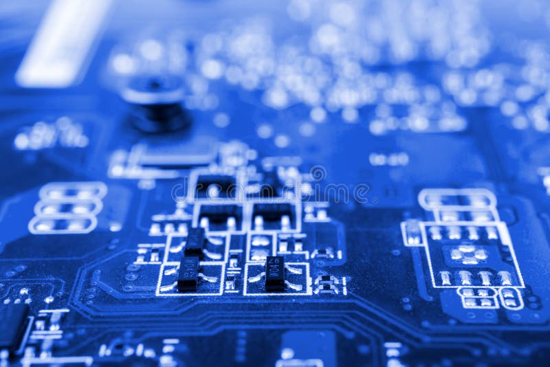 Graphic Card. Part of Blue Graphic Card As Background. Technology and ...