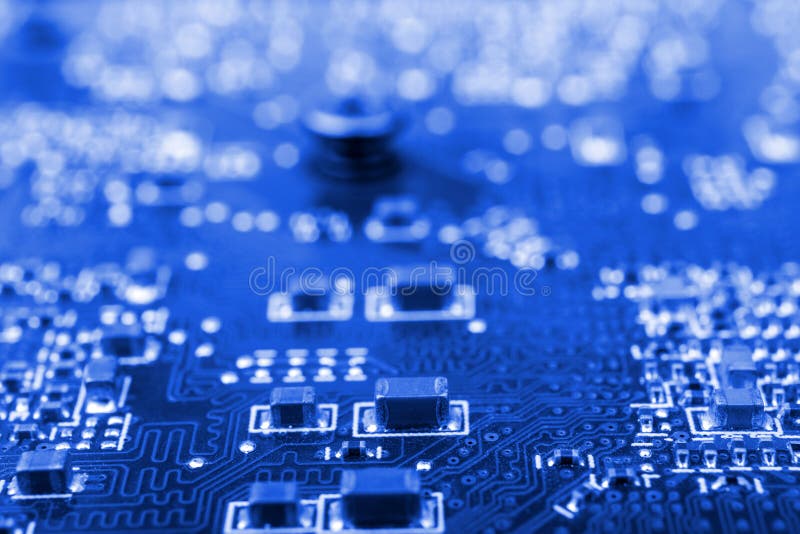 Graphic Card. Part of Blue Graphic Card As Background. Technology and ...