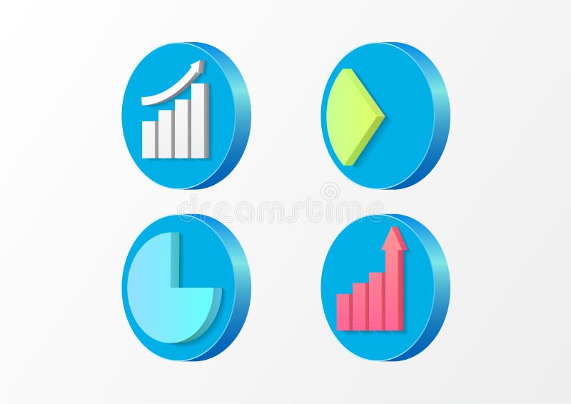 Graphic or chart icon set stock vector. Illustration of internet ...