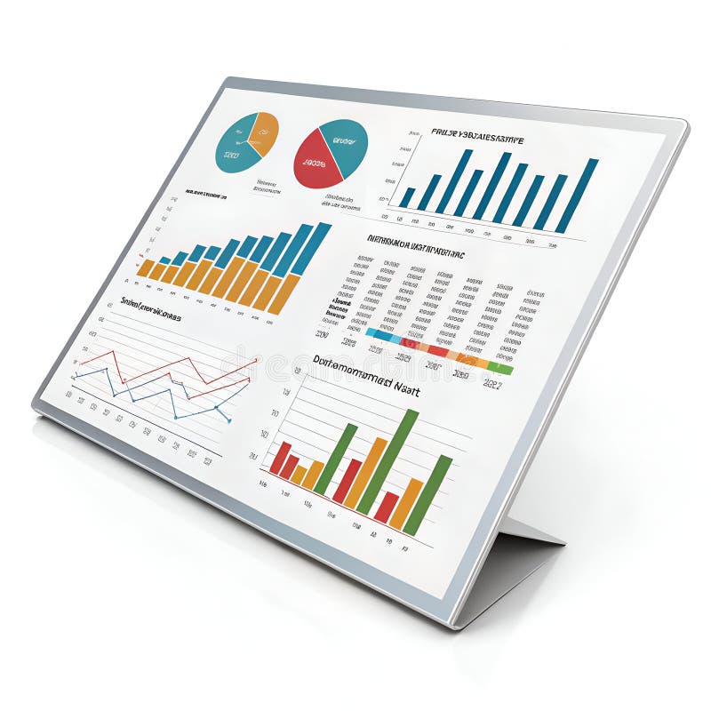 Graphic Chart Report 3D Illustration, Stock Illustration - Illustration ...