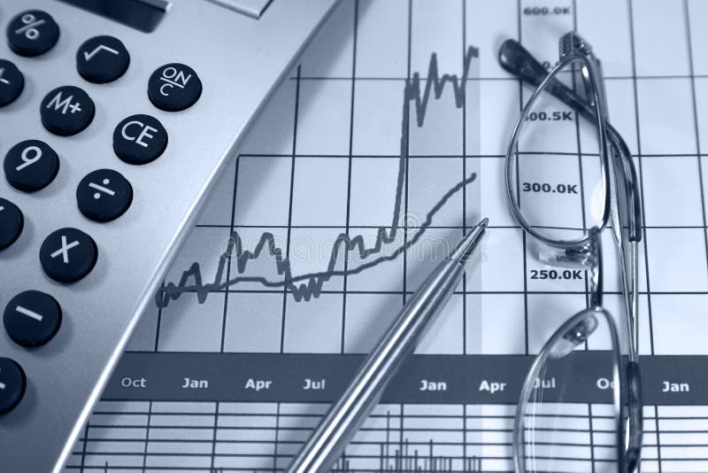 Graphic Chart with Rising Line Stock Photo - Image of diagram, chart ...