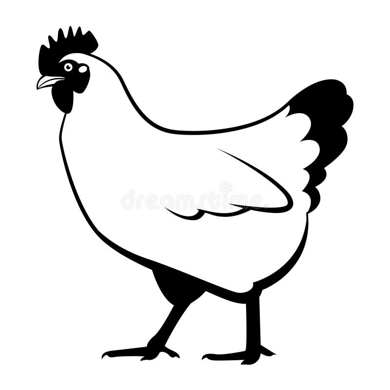 Graphic chicken, vector stock vector. Illustration of vector - 74814462
