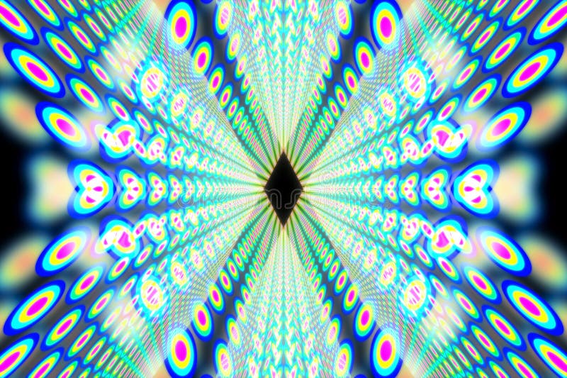 A Graphic of Circle Shaped Objects with a Bright Neon Glow Inside a ...