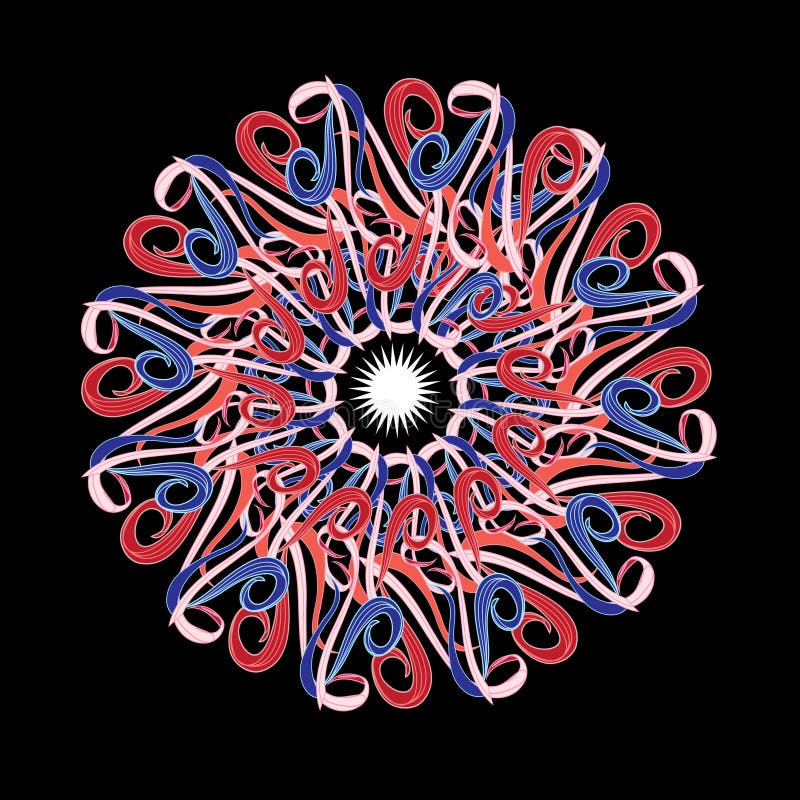 Graphic circular pattern stock vector. Illustration of blue - 63473323