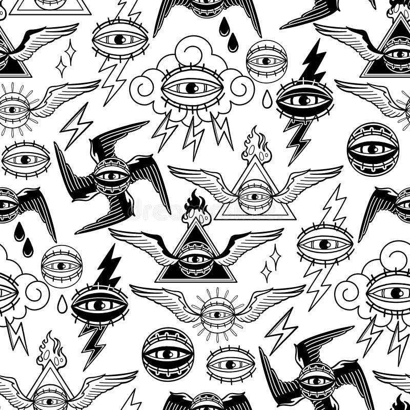 Graphic Collection of All-seeing Eyes Stock Vector - Illustration of ...