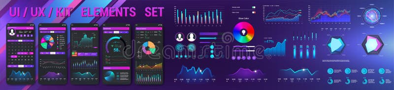Graphic Collection UI, UX, KIT Elements for Web, App, GUI with ...