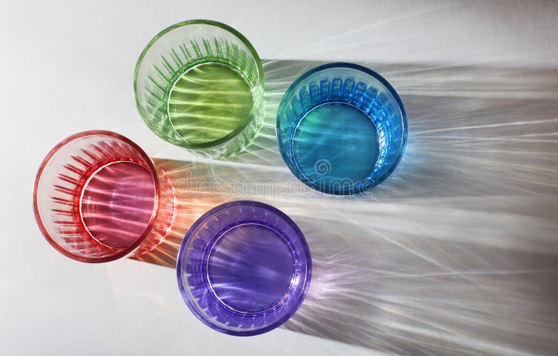 Graphic Coloured Glasses with Shadow Stock Image - Image of effects ...