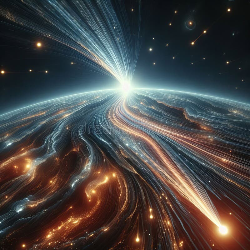 A Graphic of a Cosmic Comet Streaking through the Nigh Stock ...