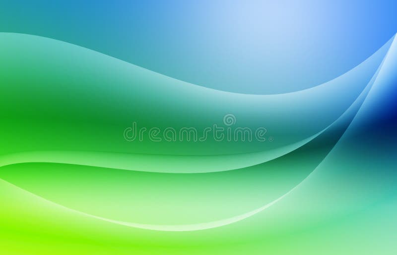 Green and Blue Graphic Curve Flow Wave Background. Stock Illustration ...