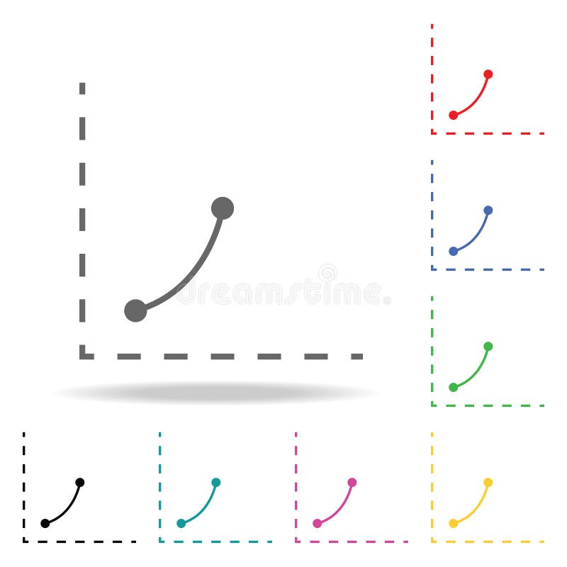 Graphic Curves Icon. Elements in Multi Colored Icons for Mobile Concept ...