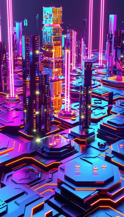 Graphic of 3D Model of an AI System Planning a Strategic Vision Set ...