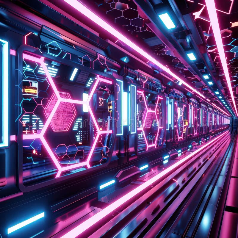 Graphic of 3D Model of a Hitech Public Transportation System with ...