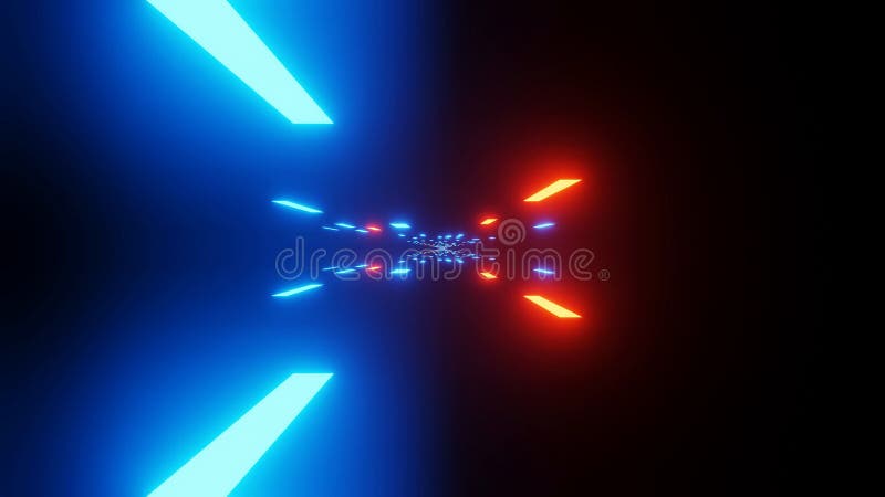 Graphic 3D Rendering Illustration of Blue and Red Lights - Perfect for ...