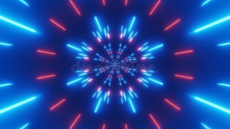Graphic 3D Rendering Illustration of Blue and Red Lights - Perfect for ...