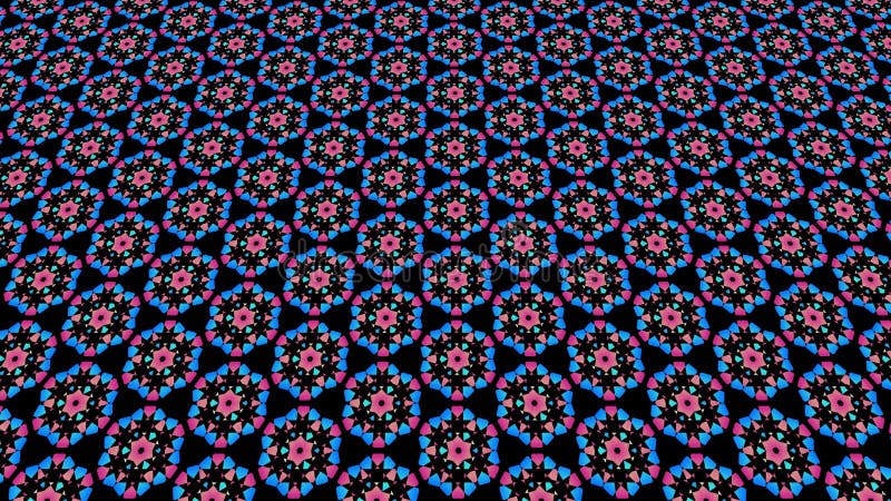 Graphic 2D Video Pattern that Tilts Up and Moves, Composed of Designs ...