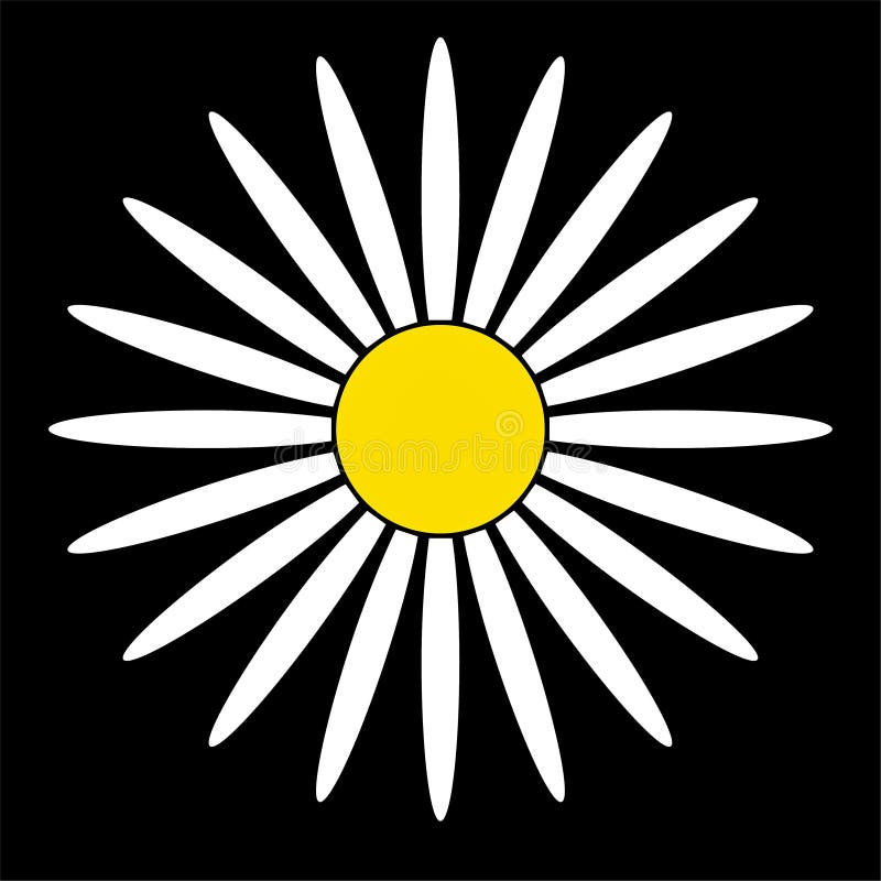 Graphic daisy logo stock illustration. Illustration of emblem - 225021681