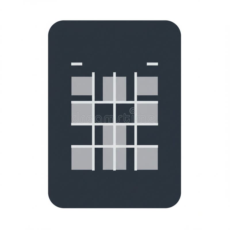 A Graphic of a Dark Blue Rectangle with Rounded Corners, Featuring a ...