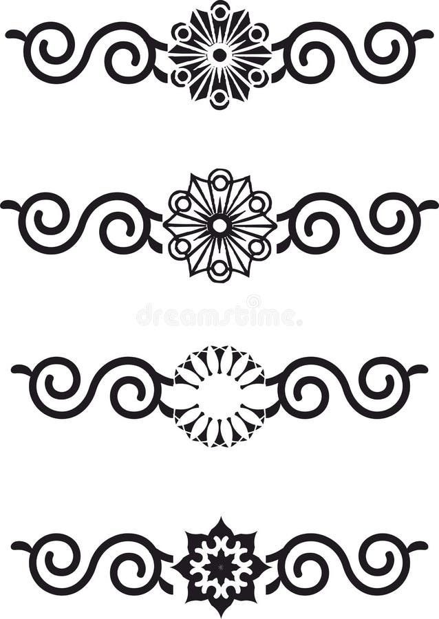 Graphic Decorative Elements, Text Breaks Set Stock Vector ...