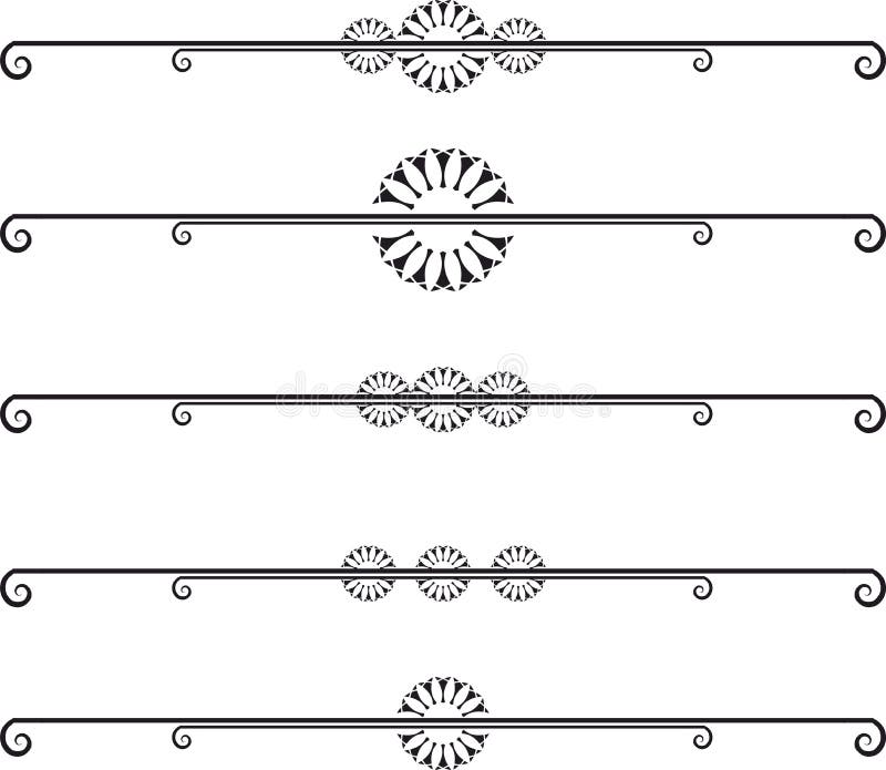 Graphic Decorative Elements, Text Breaks Set Stock Vector ...