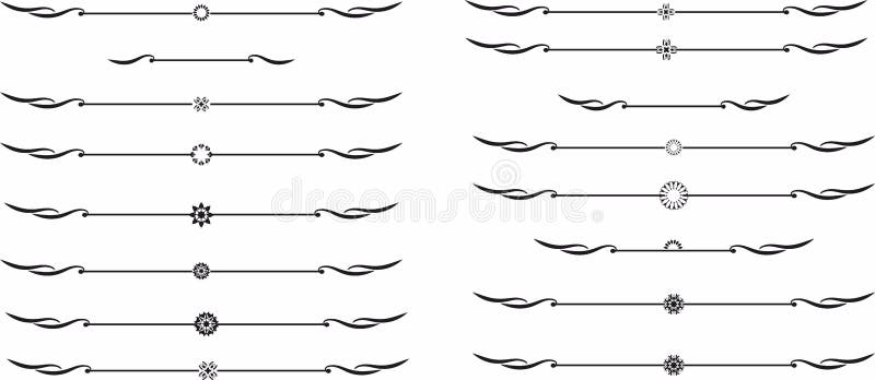 Text breaks stock vector. Illustration of collection, elements - 9588931