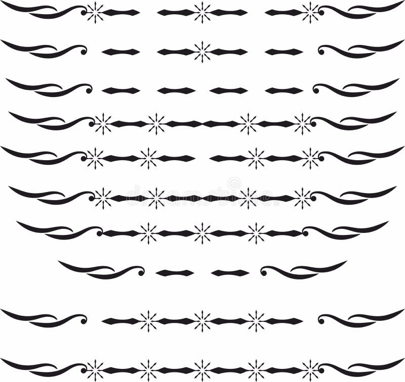 Text breaks stock vector. Illustration of collection, elements - 9588931