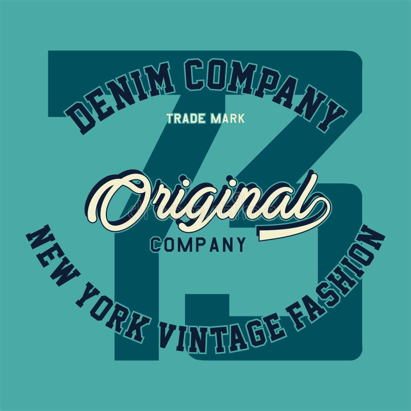 Graphic Denim Company Original Stock Vector - Illustration of graphics ...
