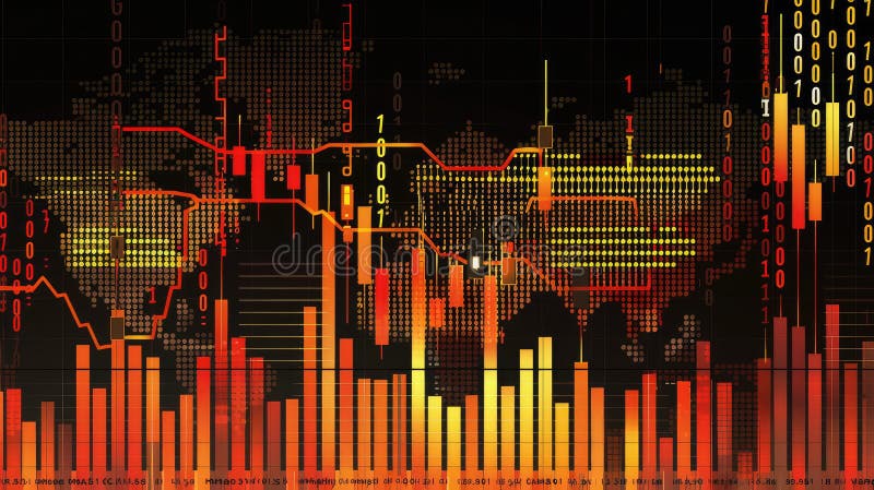 Abstract Background of Graphic Depicting a Stock Market Stock ...