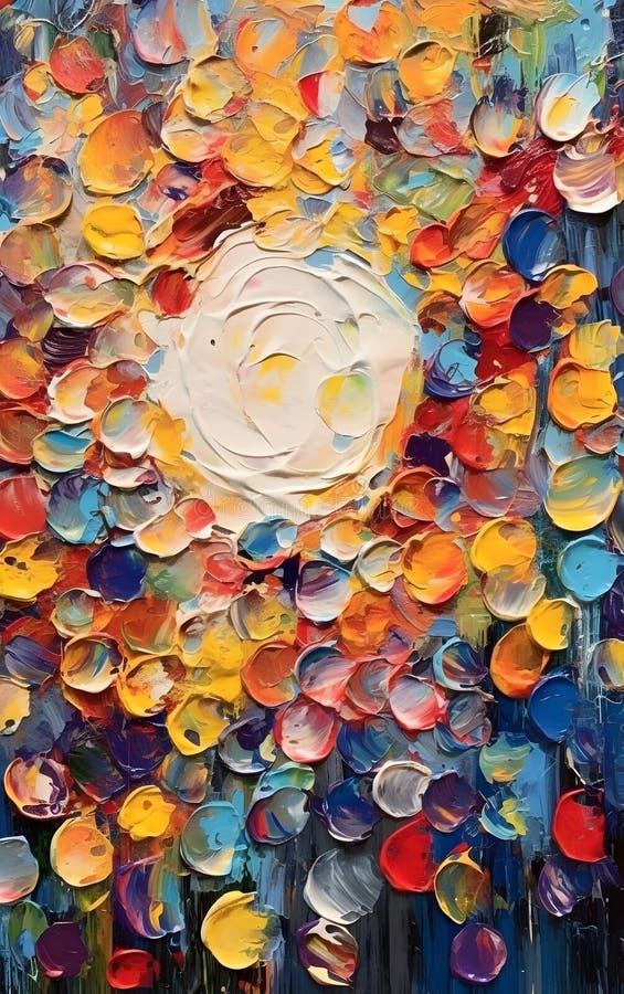 Abstract Background with Multiple Colors, Created by Oil Paint or Dry ...