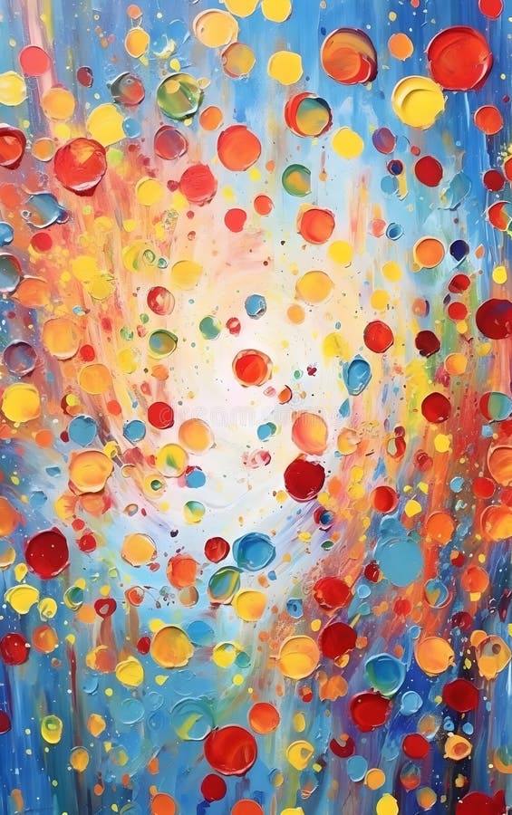Abstract Background with Multiple Colors, Created by Oil Paint or Dry ...
