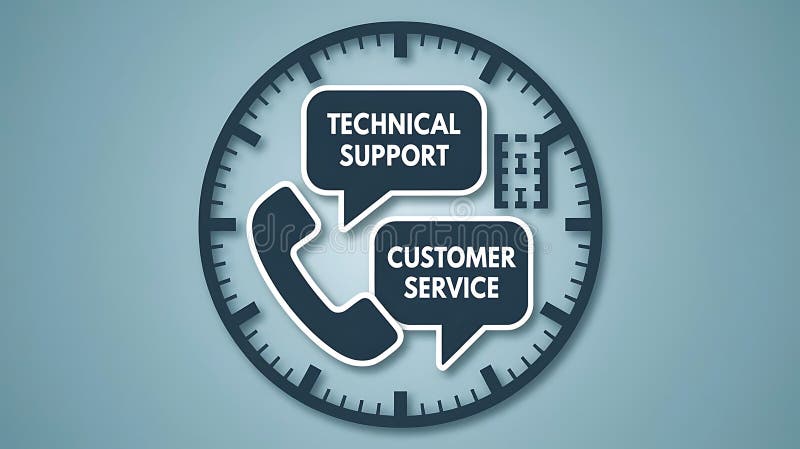 Timely Technical Support and Customer Service Stock Illustration ...