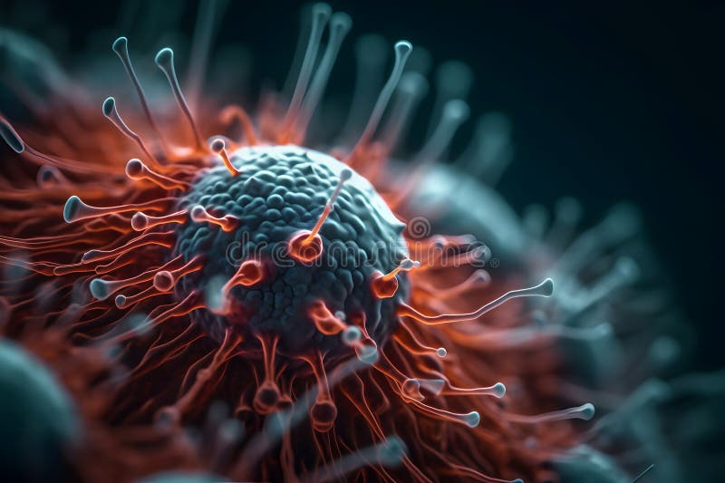 Virus Seen Under a Microscope, Showcasing Its Distinct Structure and ...