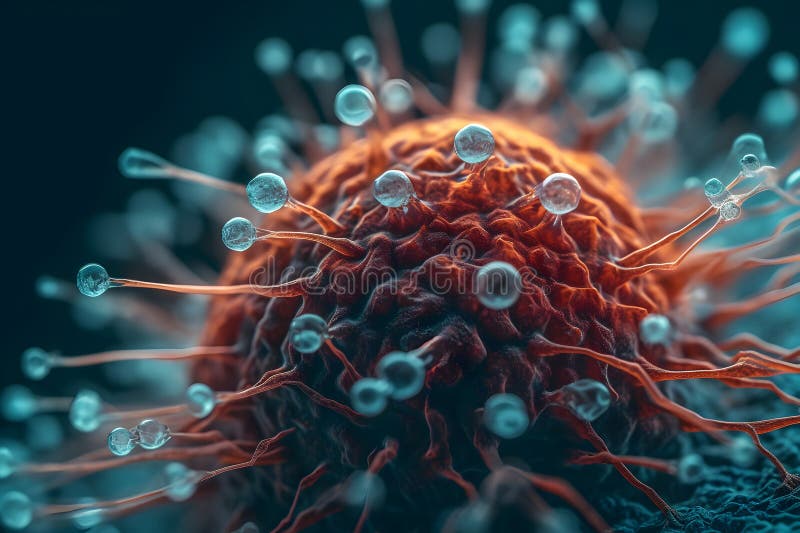 Virus Seen Under a Microscope, Showcasing Its Distinct Structure and ...