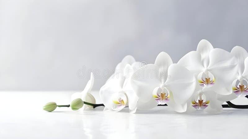 White Flowers on a White Background, Creating a Delicate and Subtle ...