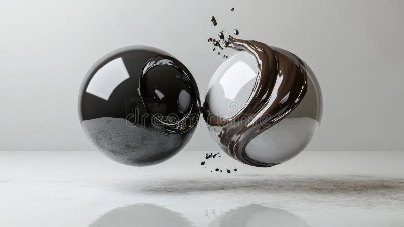 Graphic Design and Abstract Composition of Various Objects. Dynamic ...