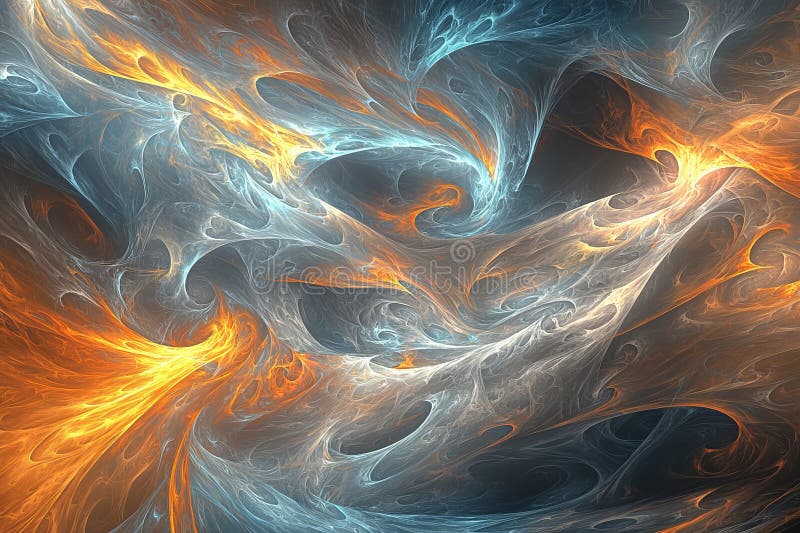 Graphic Design Abstract Fractal Smoke Texture Stock Illustration ...