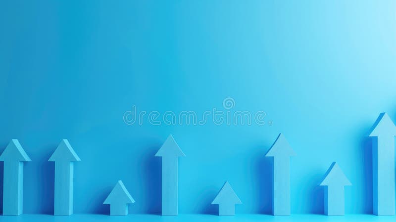 Graphic Design of Arrows Pointing Up on Blue Backdrop, Ideal for ...