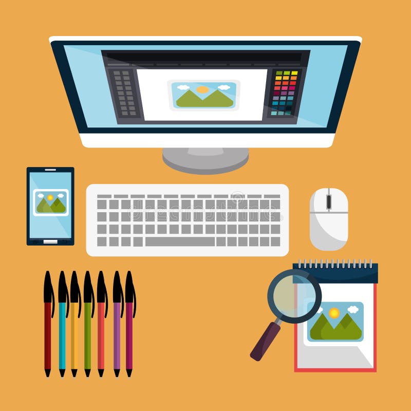 Graphic Design Art and Profession Theme Stock Illustration ...