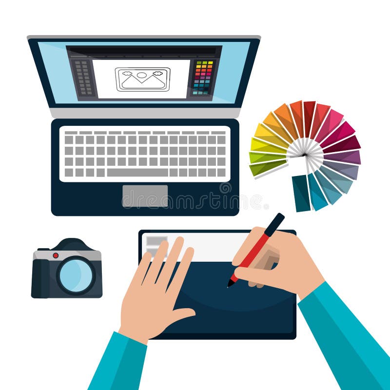 Graphic Design Art and Profession Theme Stock Illustration ...