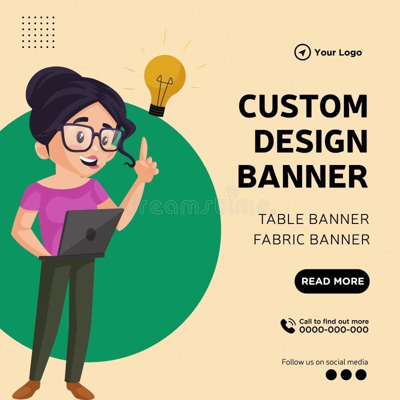 Banner Design of Custom Design Banner Stock Vector - Illustration of ...