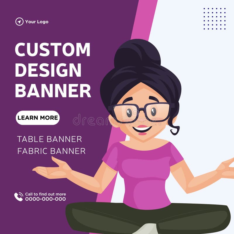 Banner Design of Custom Design Banner Stock Vector - Illustration of ...