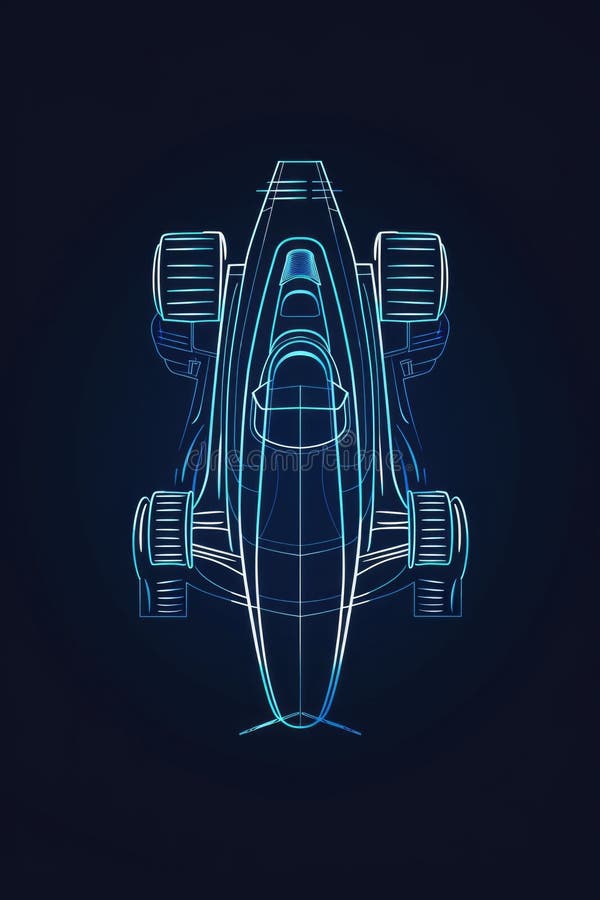 Graphic Design of a Blue and White Racing Car. Suitable for Automotive ...