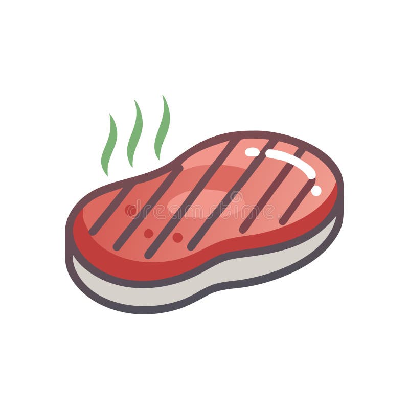 Grilled Steak Graphic for Culinary Flair Stock Vector - Illustration of ...