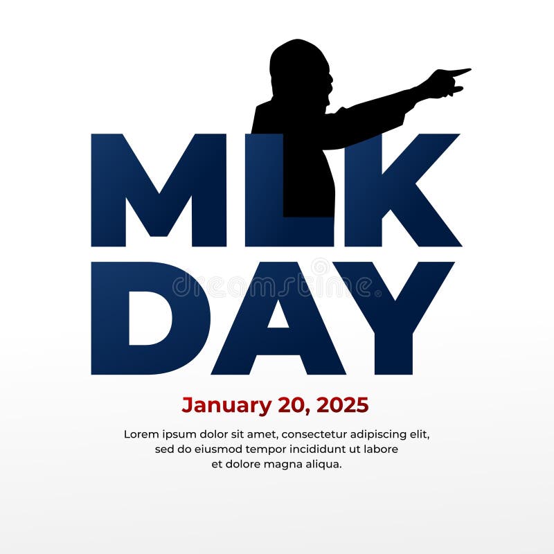 Graphic Design Celebrating MLK Day and Equality Stock Illustration ...