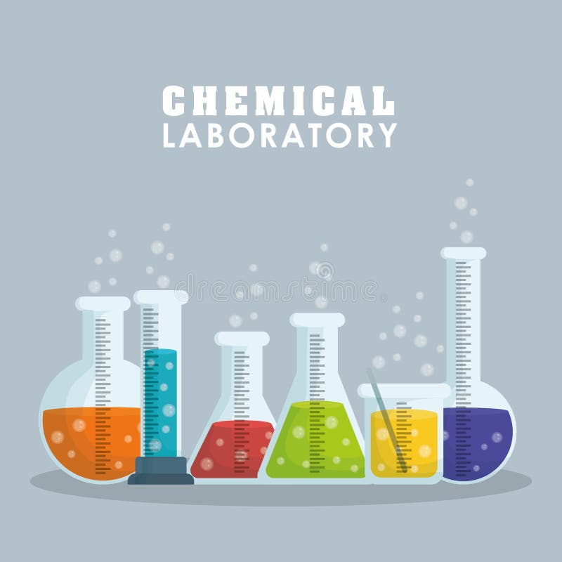 Graphic Design of Chemical Laboratory , Vector Illustration Stock ...